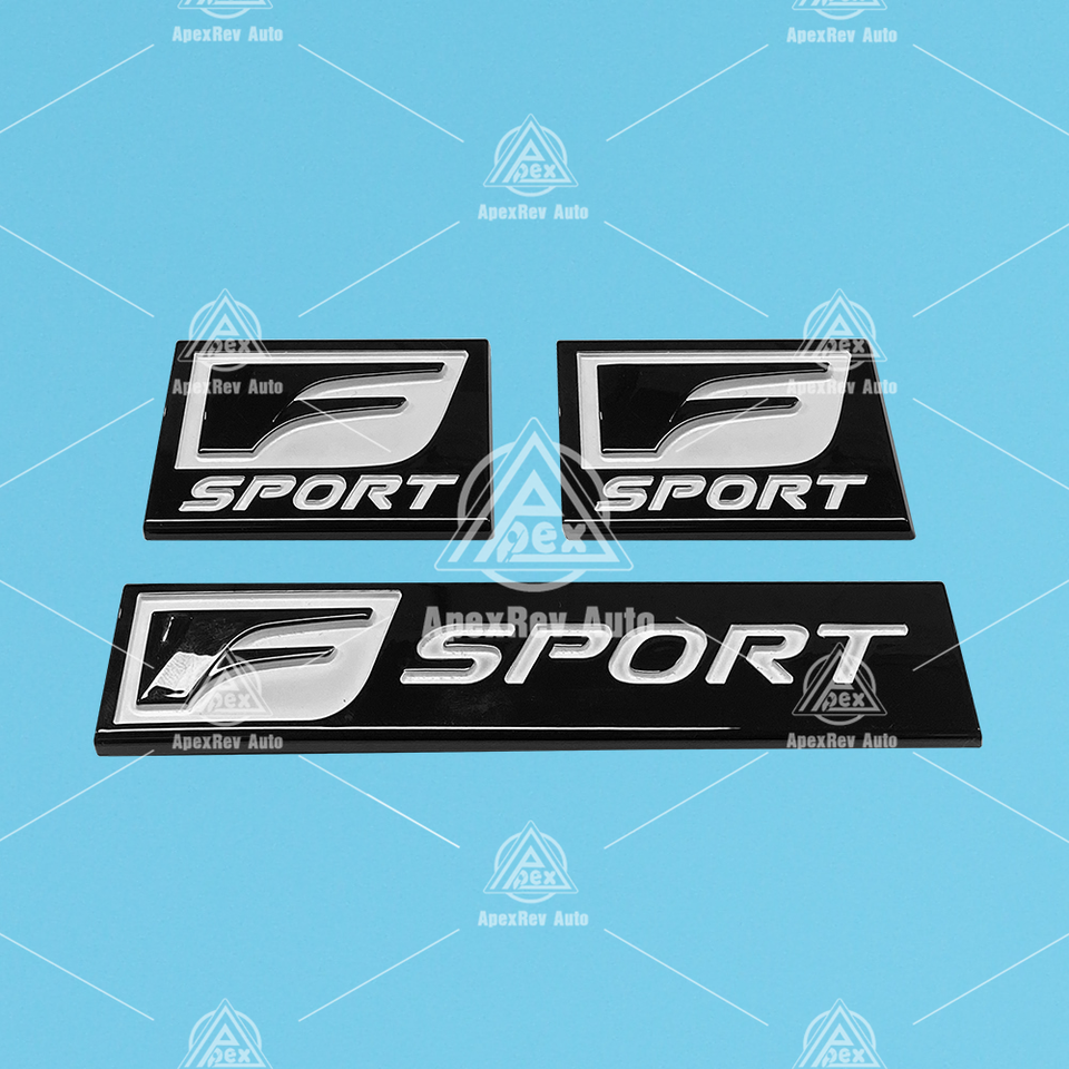 3x Glossy Black F-Sport Emblem Fender Rear Side Badge For IS-F GS F RC ...