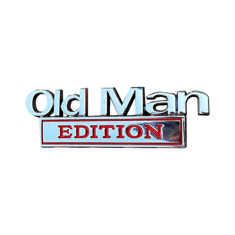 2PCS Metal "Old Man Edition" Nameplate 3D Emblem Universal Car Badge ...