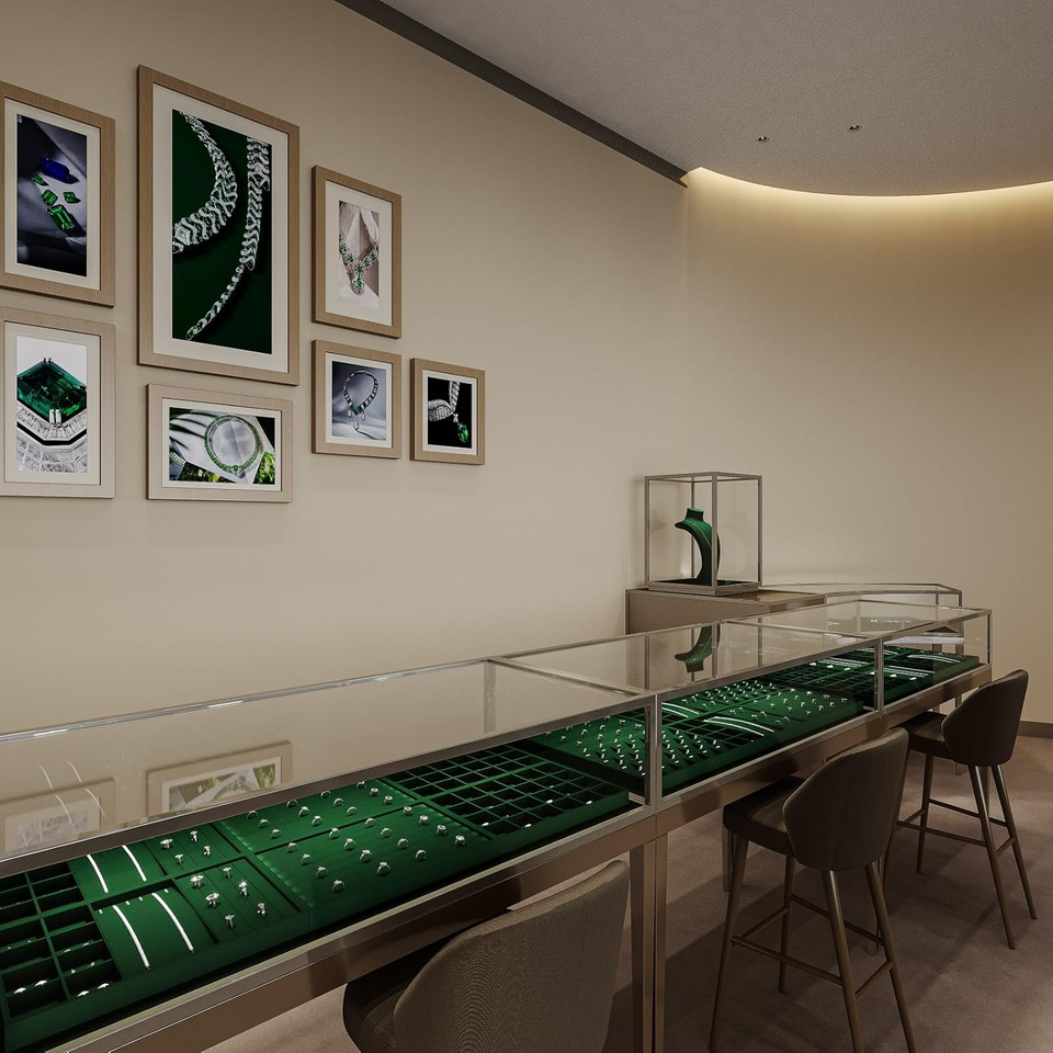 Green Ring Tray Velvet Stackable Jewelry Tray Ring Holder Jewelry ...