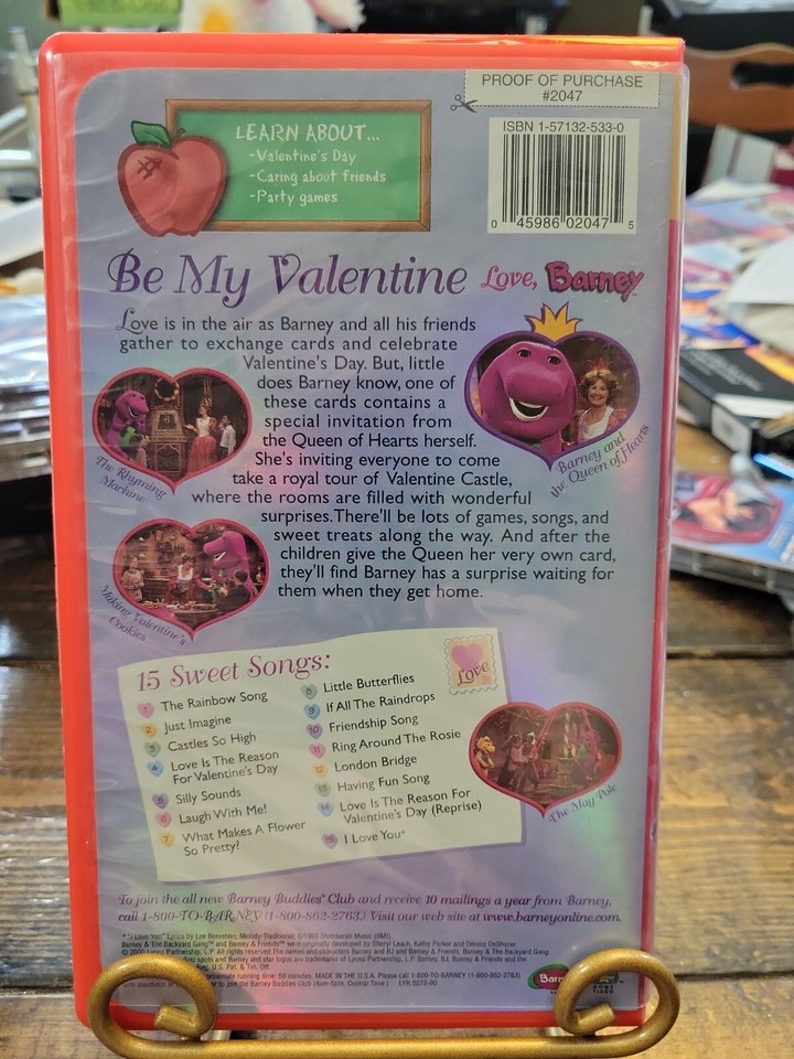 Barney - Be My Valentine - Love, Barney (VHS, 2000) 45986020475| eBay