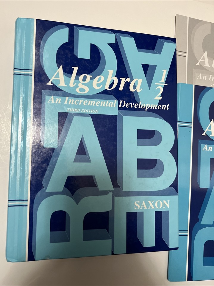 Saxon Algebra 1/2 SET (3rd Edition) Textbook, Answer Key & Test Forms ...