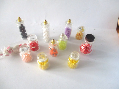 JOB LOT OF DOLLS HOUSE MINIATURE SWEETS IN GLASS VASES VVCX | eBay UK