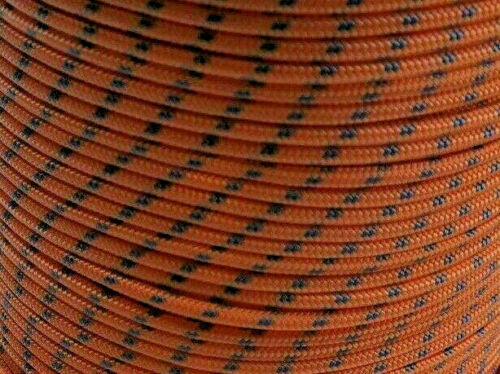 10m X 5mm ORANGE DOUBLE BRAID WITH DYNEEMA SPECTRA CORE MARINE BOAT ...