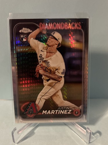 2024 Topps Chrome Prism Refractor #159 Justin Martinez RC Arizona ...