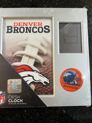 Denver Broncos NFL team Logo digital desk clock wincraft | eBay