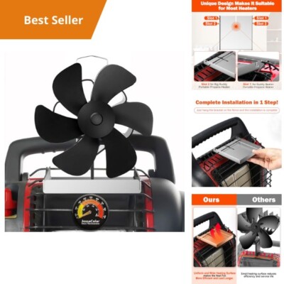 Portable Heat Powered Stove Fan for Wood Burner, Propane Heater, Big ...