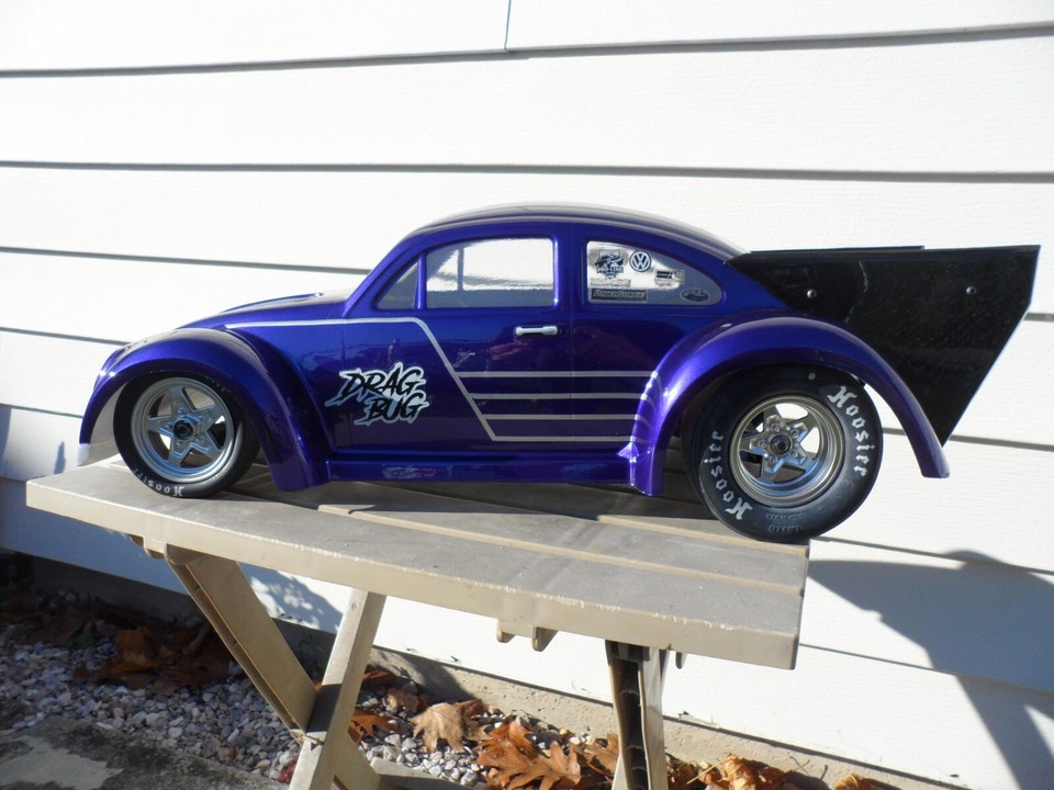 CUSTOM PAINTED RC BODY PROLINE VOLKSWAGEN "DRAG BUG" FOR THE NO PREP ...