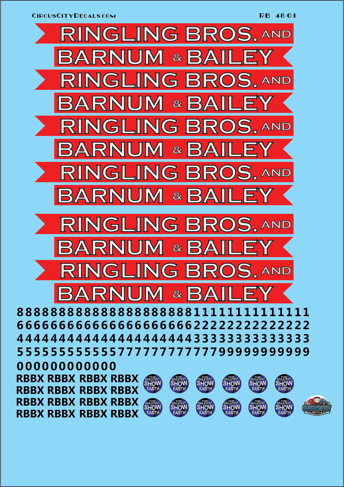 Ringling Brothers & Barnum Bailey Blue Unit RBBB Modern Circus Train ...