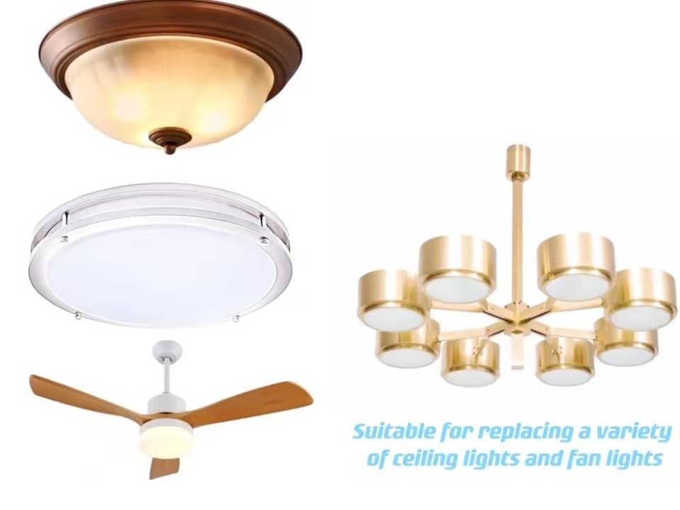 3.93'' LED Retrofit Light Kit for Ceiling Flush Light Ceiling Fan Light ...