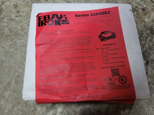 EBAA Iron 1104DEC 4” Megalug Mechanical Joint Wedge Restraint NEW! FREE ...