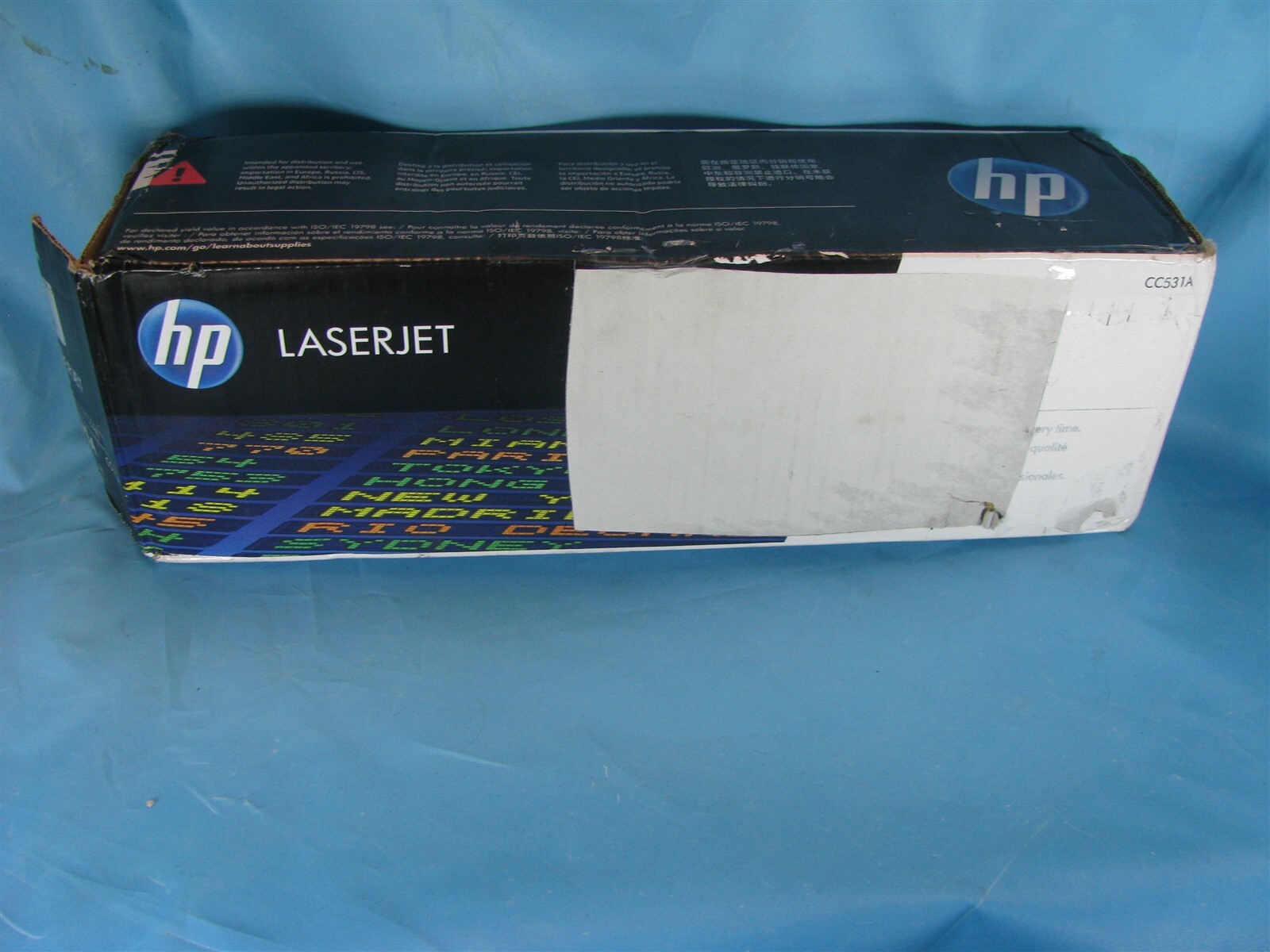 GENUINE HP CYAN TONER CARTRIDGE - CC531A - 304A - DAMAGED BOX - SEALED ...