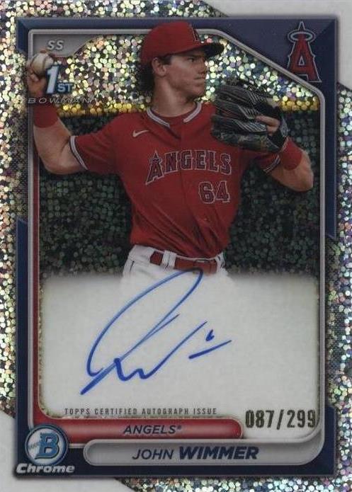 2024 Bowman - Chrome Prospect Autographs John Wimmer #CPA-JW Speckle ...