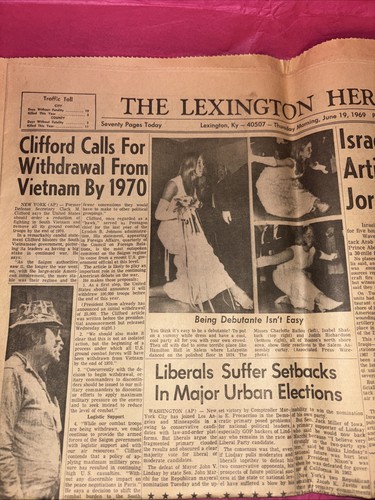 Newspaper June 19, 1969 Clifford Calls For Withdrawal From Vietnam By ...