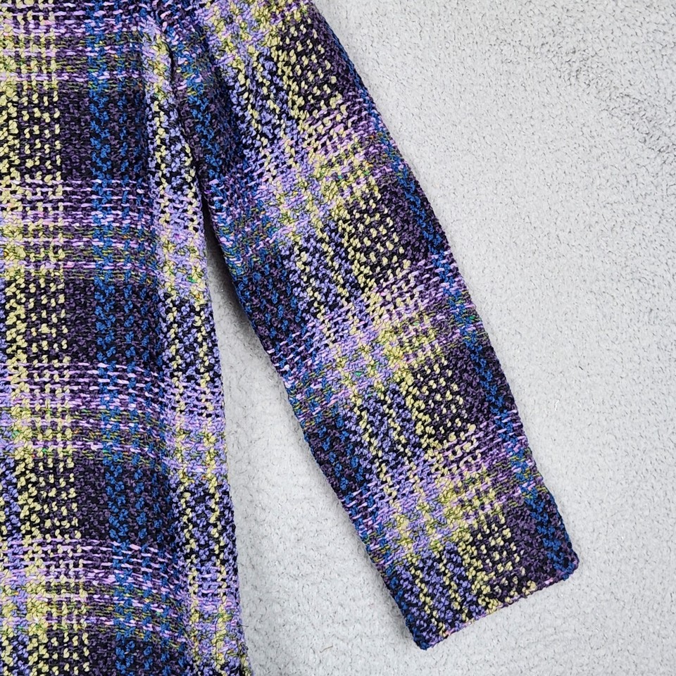 BOYNE VALLEY WEAVERS Jacket Womens XS Multicolor Plaid Button Up ...