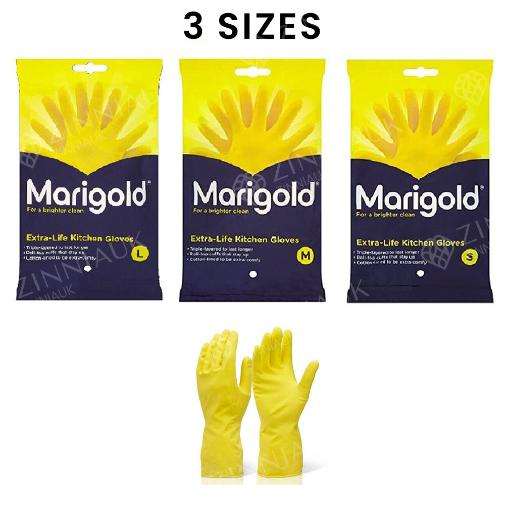 Marigold Gloves Extra Life Kitchen Gloves Heavy Duty Sensitive ( S, M & L ) Size | eBay UK