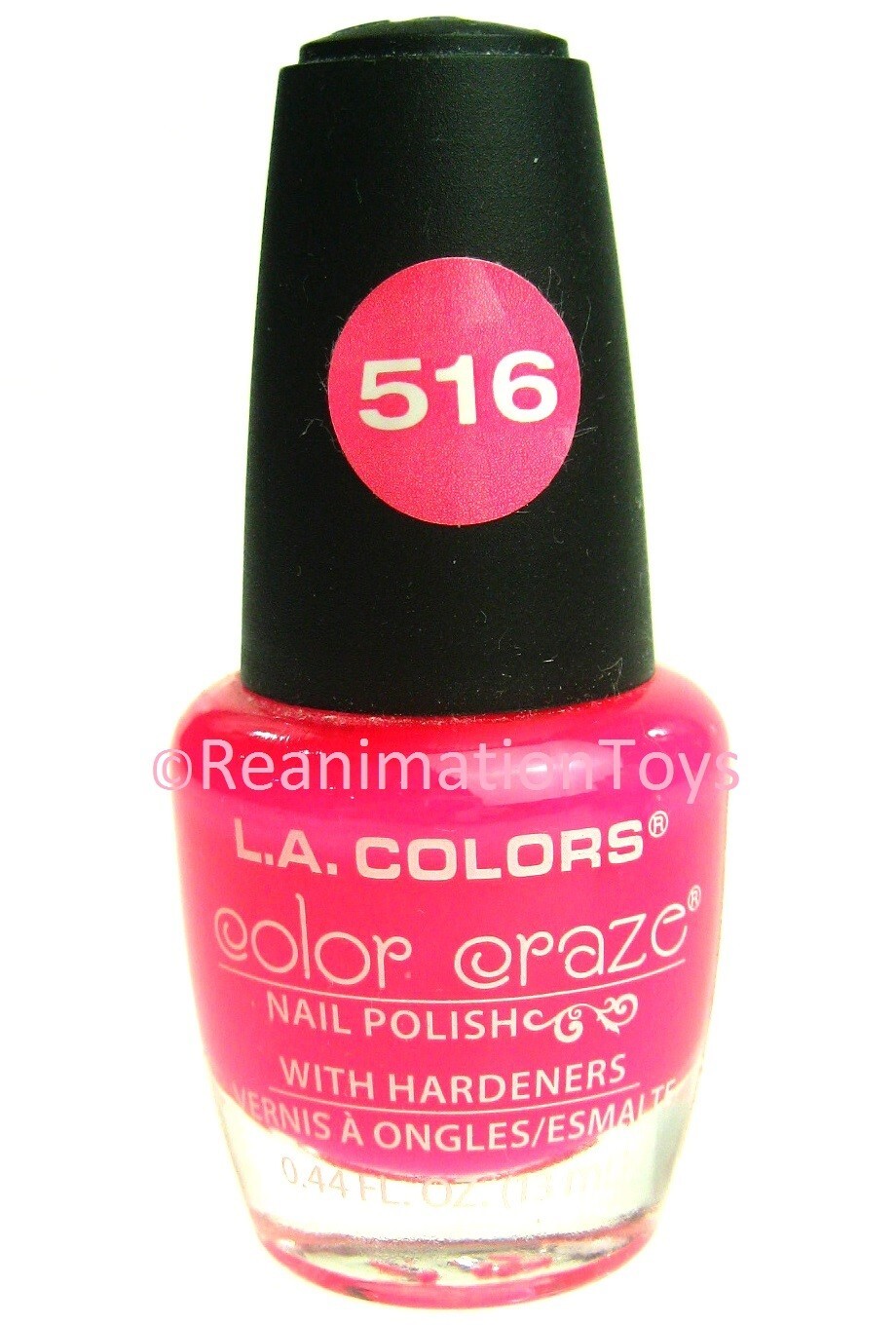 L.A. Color Craze Nail Polish with Hardeners No. 516 Hot Pink 13 mL 0.44 ...