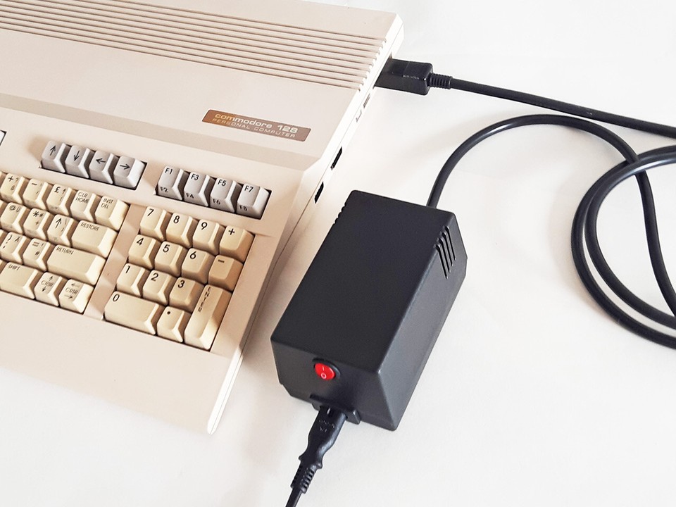C128 PSU - power supply for Commodore 128. 30 Watt, LED, POWER SWITCH ...
