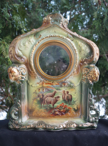 Antique French Porcelain Mantle Parlor Clock Case - VERY DECORATIVE ...