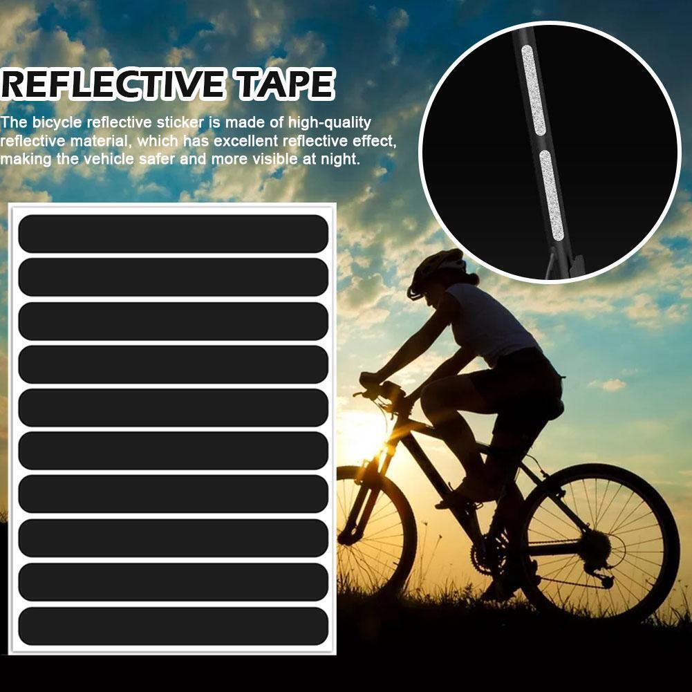 Bike Reflective Stickers Fluorescent Motorcycle Bicycle Night Reflector ...