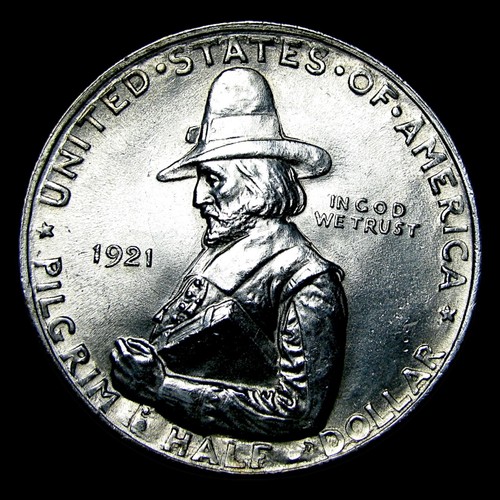 1921 Pilgrim Commemorative Half Dollar Silver Gem BU Stunning Coin ...
