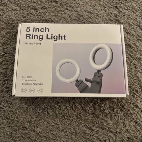 5 Inch Ring light LED Beads 3 Light Modes Brightness Adjustable NEW IN ...