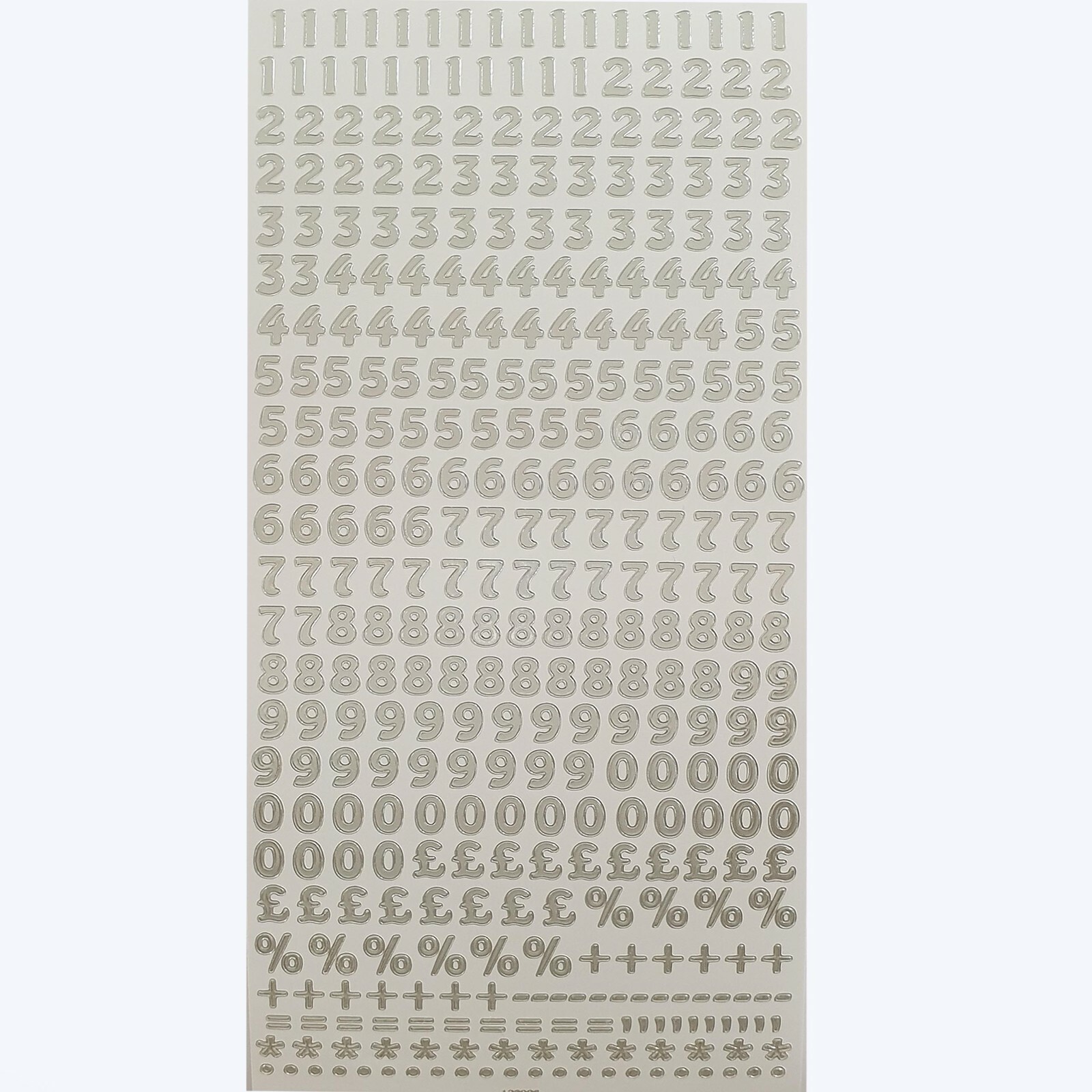 SMALL CARD MAKING NUMBER STICKERS Birthday Craft Peel Off ...