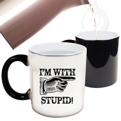 Im With Stupid Funny Mugs Novelty Colour Changing Mug GIFT BOXED Boxed ...