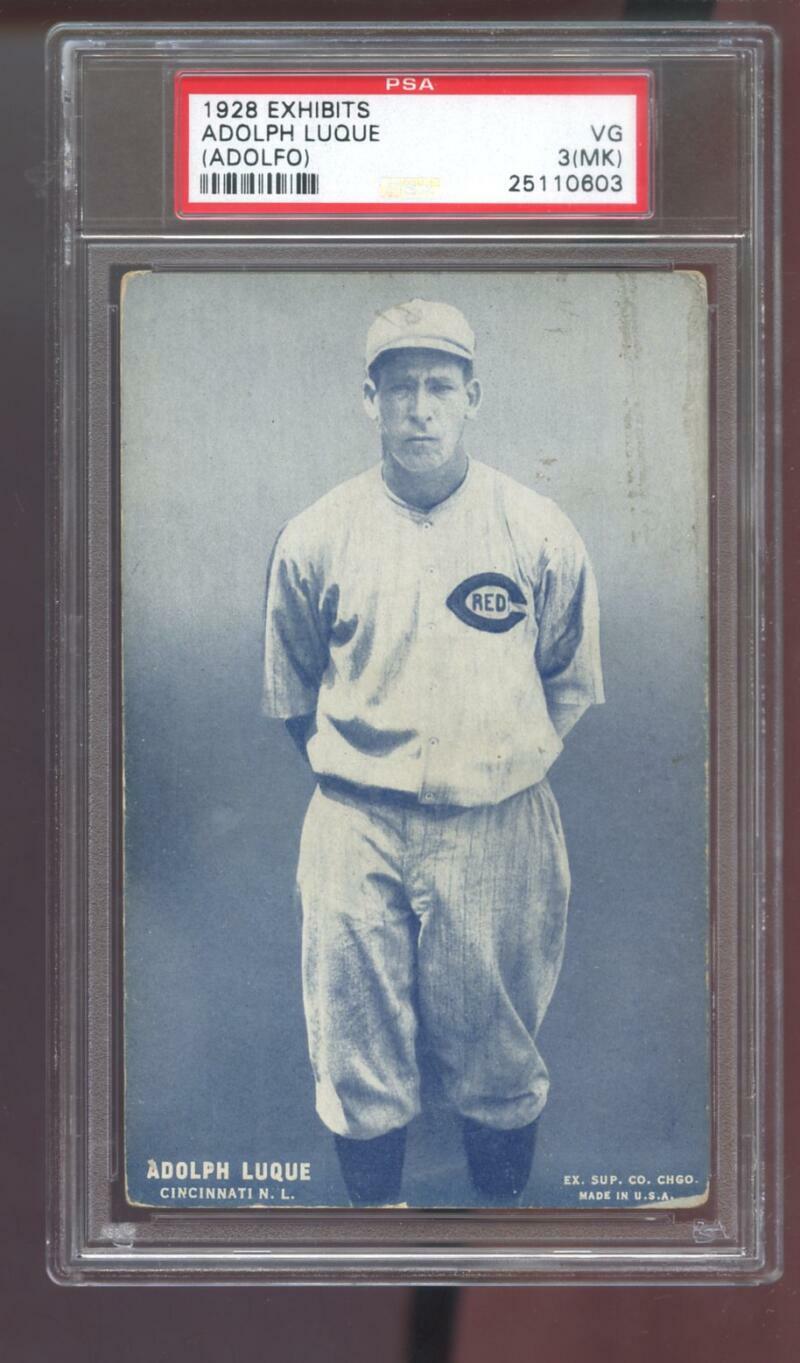 1928 Exhibits Adolph Luque Adolfo luque PSA 3 (MK) Graded Baseball Card ...