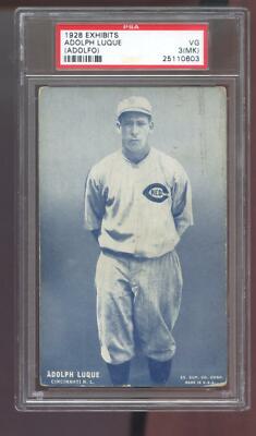 1928 Exhibits Adolph Luque Adolfo luque PSA 3 (MK) Graded Baseball Card ...