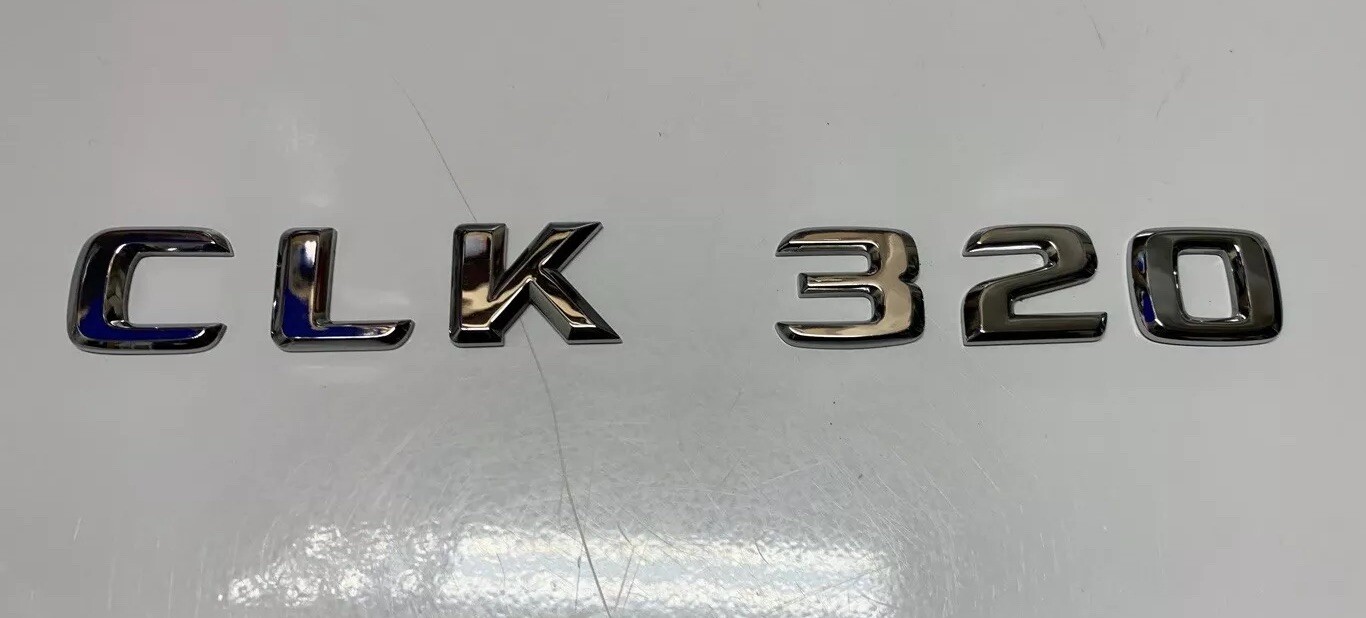 OEM Mercedes-Benz Genuine CLK 320 Chrome Letters Numbers Emblem Trunk ...