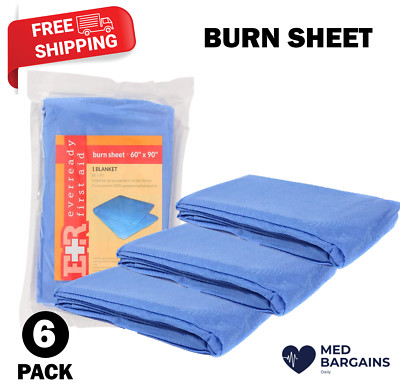 Ever Ready First Aid Sterile 60" x 90" Burn Sheet Blanket - 6 Pack | eBay