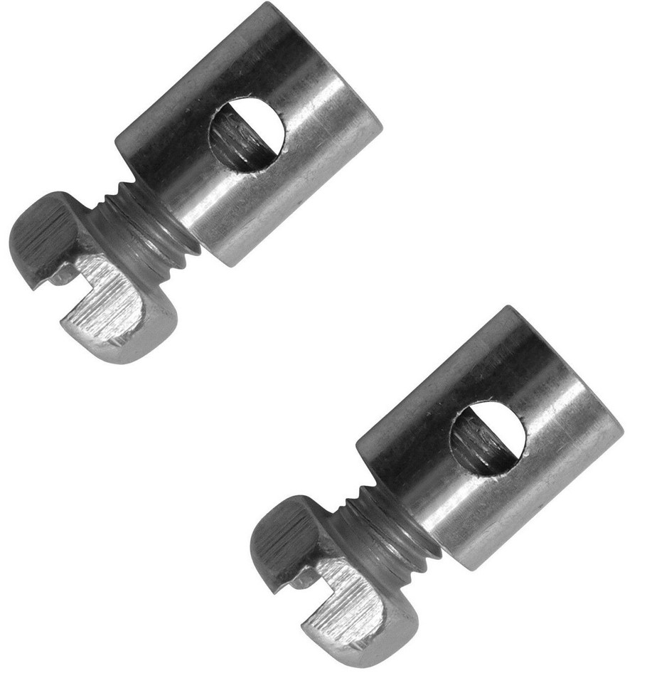 2x Universal Adjustable Cable Barrel Clamp Adjuster Bike Motorcycle ...