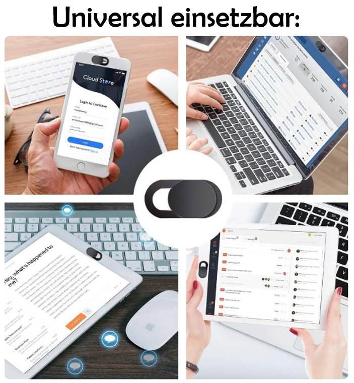 2er Set, Kamera Abdeckung, Webcam cover, PC, Tablet, Laptop, Handy ...