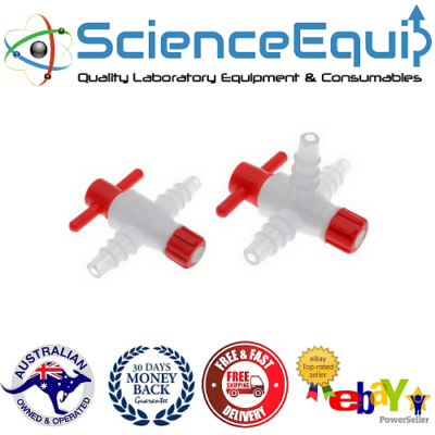 PTFE Stopcock 3 Way Polypropylene Stop cock Chemistry Laboratory ...