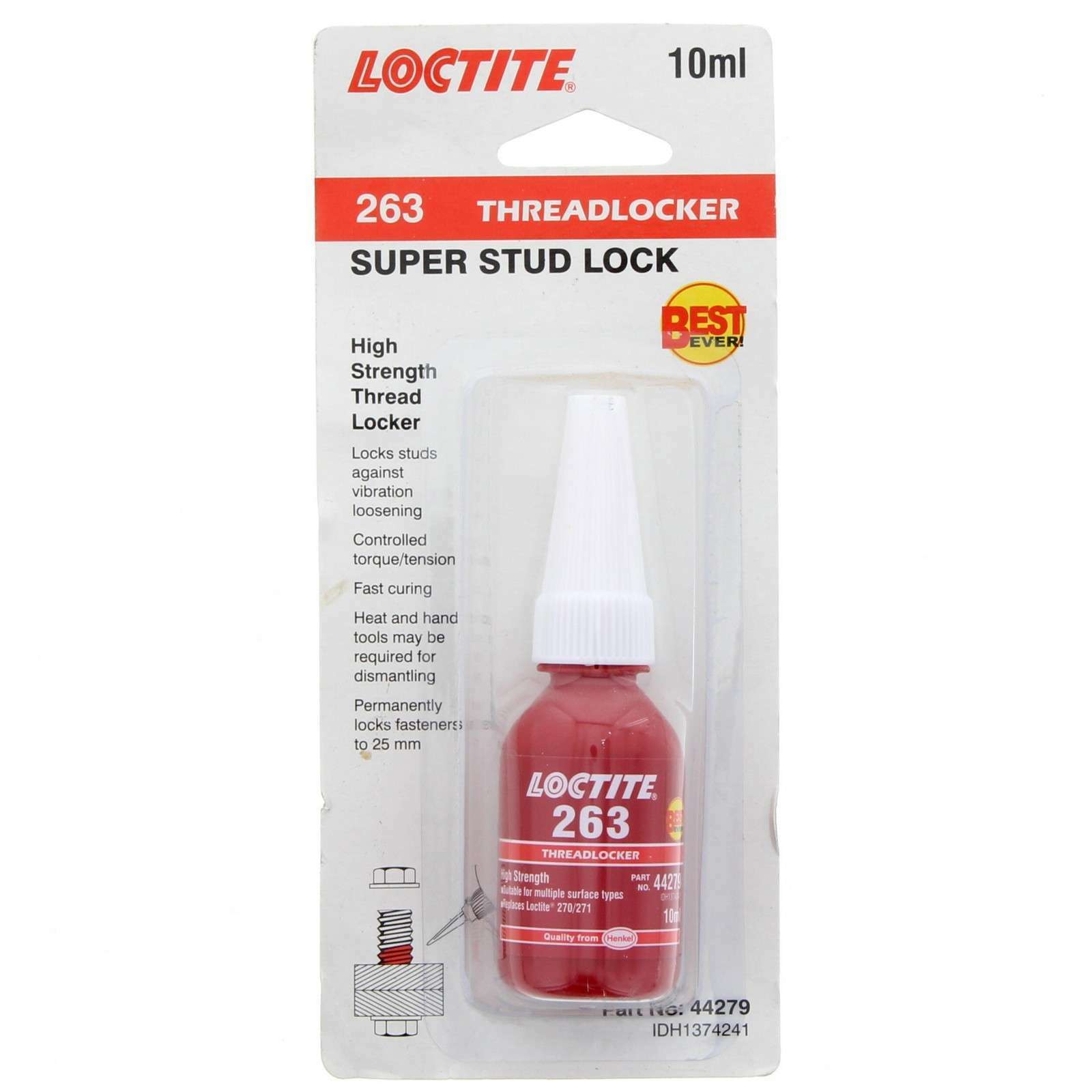 Loctite 263 Threadlocker Super Stud Lock 10ml | eBay Australia