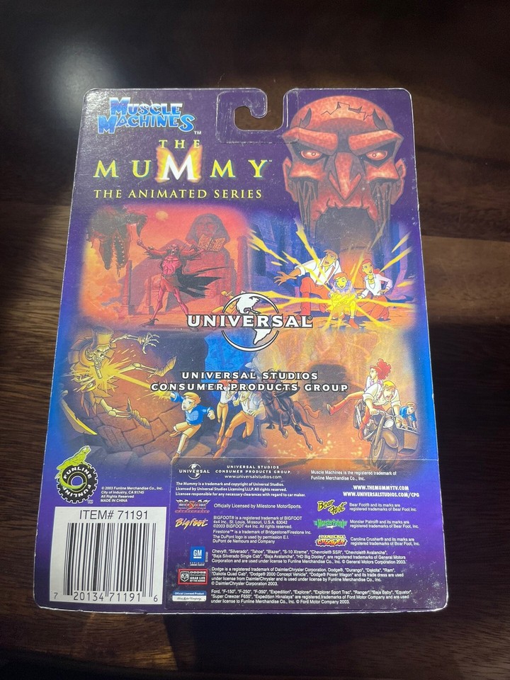 Muscle Machines Funline The Mummy Animated Series 1:64 Factory Sealed ...