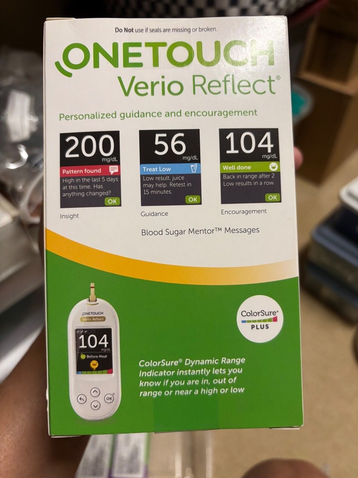 NIB OneTouch Verio Reflect Blood Glucose Monitoring System Exp 03/27 ...