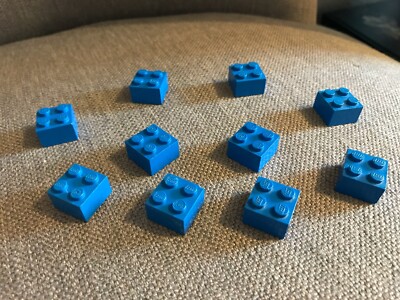 Lot x10 - Brique (BLUE BLEU) brick 2X2 - 3003 | eBay