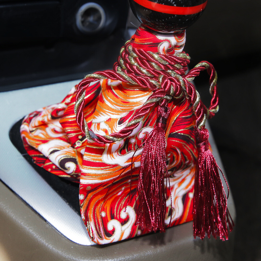 Red Wave Samurai Fabric Racing Gear Shiftbox Cover Shifter Boot Manual/Automatic | eBay