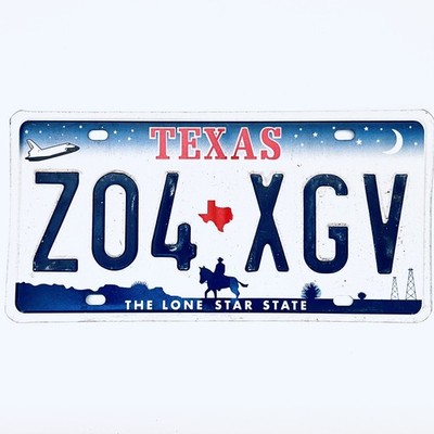 United States Texas Shuttle Passenger License Plate Z04 XGV | eBay