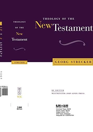 THEOLOGY OF THE NEW TESTAMENT By Georg Strecker **Mint Condition ...
