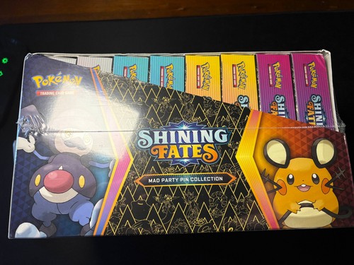 Pokemon TCG Shining Fates Mad Party Pin Collection Case Sealed 8 ...