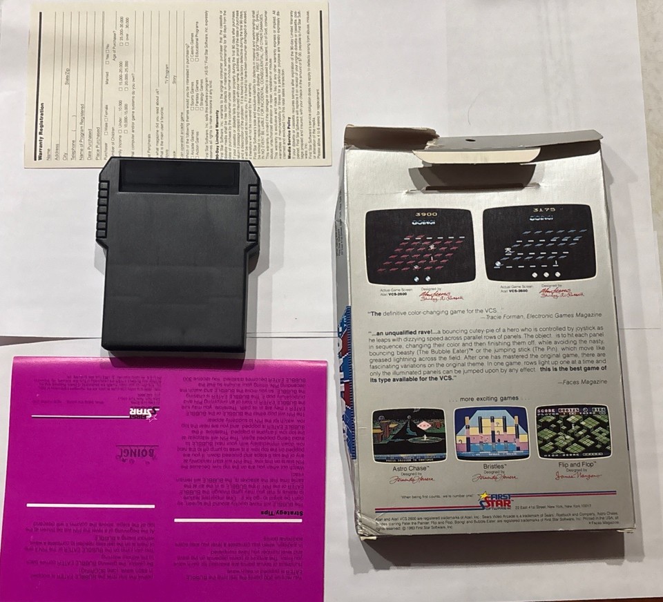 Atari VCS 2600 Boing Vintage CIB Complete In Box Tested Working Video ...