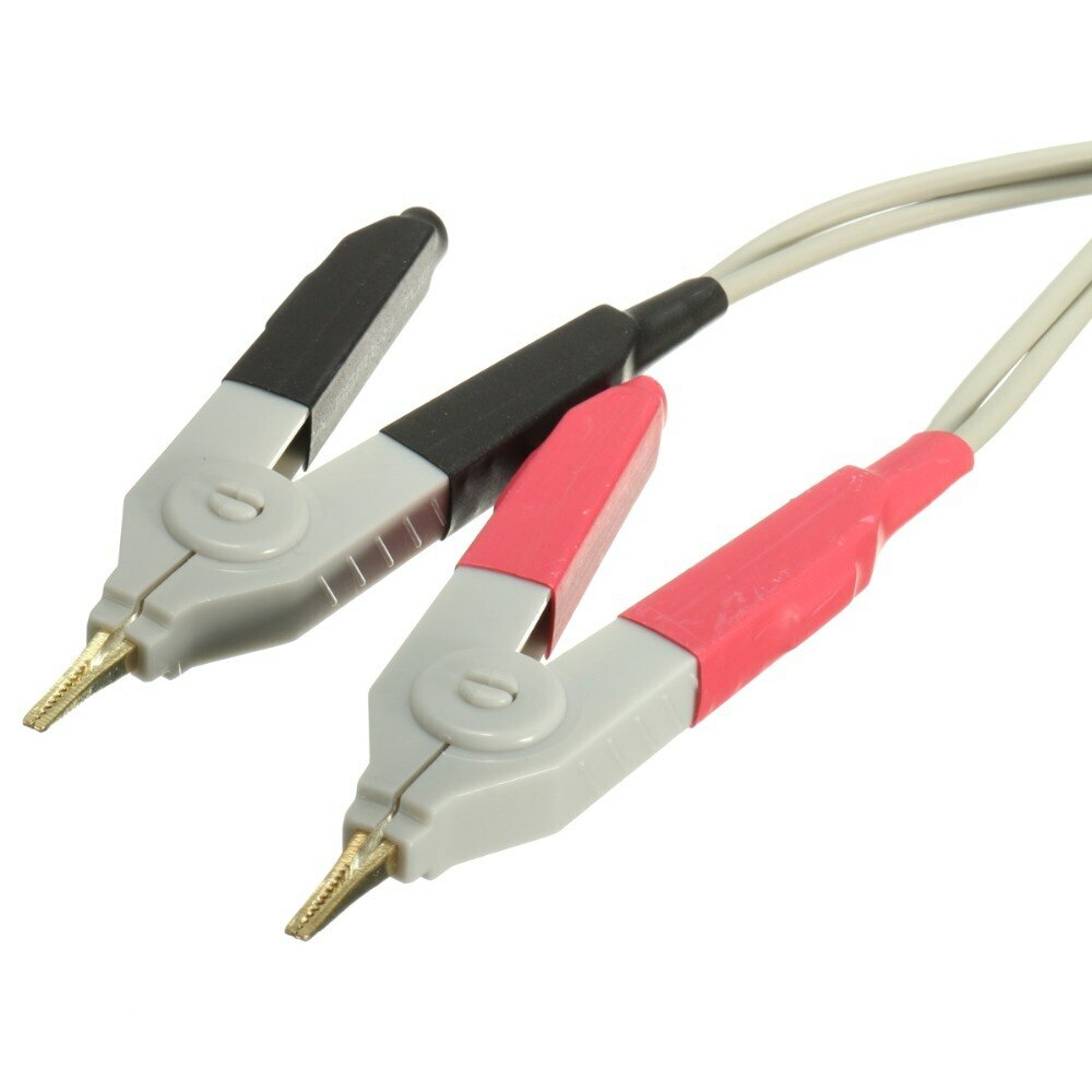 4 Wire Kelvin Probe BNC Connector Test Lead Clip Cable for LCR Meter 1m ...