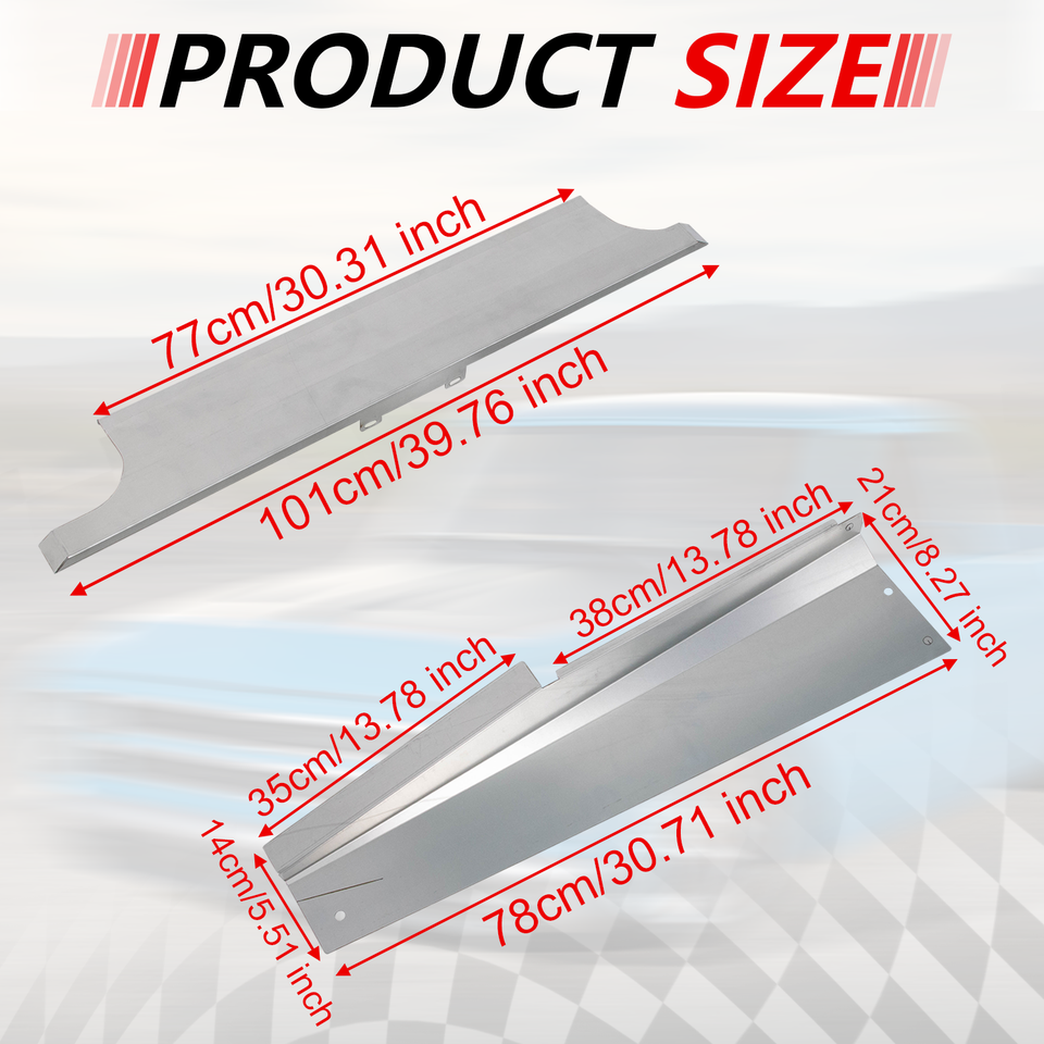 3-Piece Kit Radiator Filler Panels Smooth Steel For 1969-1972 Chevy GMC ...