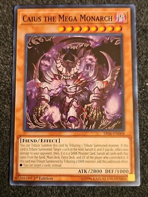 Yugioh! Caius the Mega Monarch - SR06-EN008 - Common - 1st Edition Near ...
