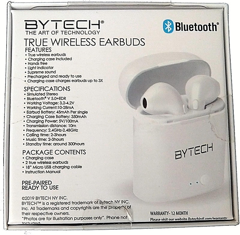 Bytech True Wireless Bluetooth Earbuds The Paper Store, 53% OFF