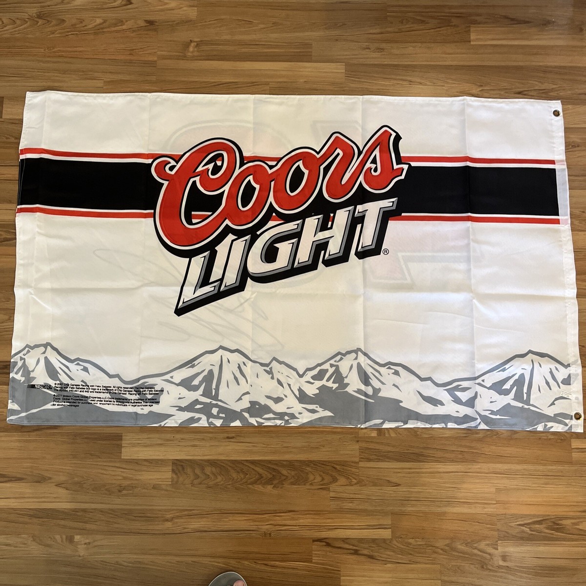Nascar Coors Light Logo Coors Light Plastic NASCAR Hood Advertisement