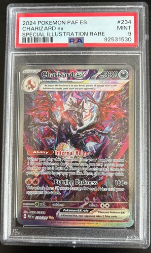 2024 Pokemon PAF ES Special Illus. Rare #234 Charizard Ex PSA 9 Spanish ...