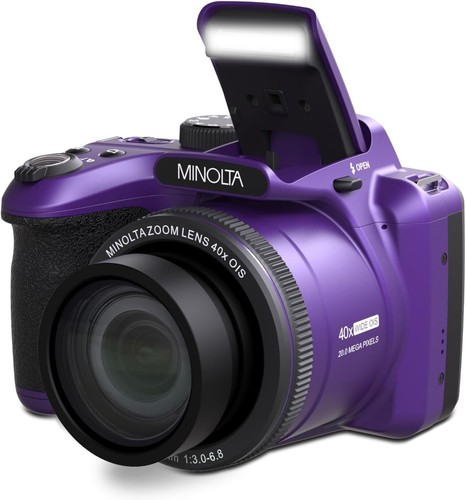 Minolta MN40Z ProShot 20MP/1080P FHD Digital Camera With 40x Optical ...